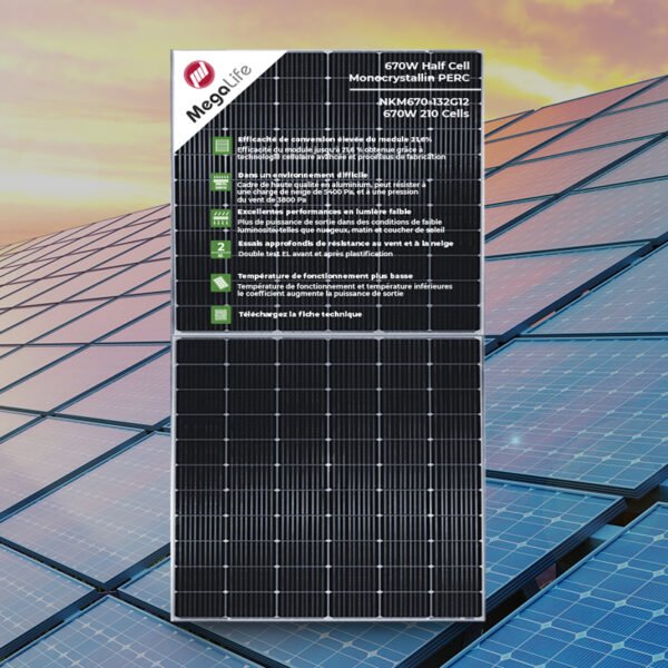 670W Panneaux Solaires Monocristallin PERC | MegaLife